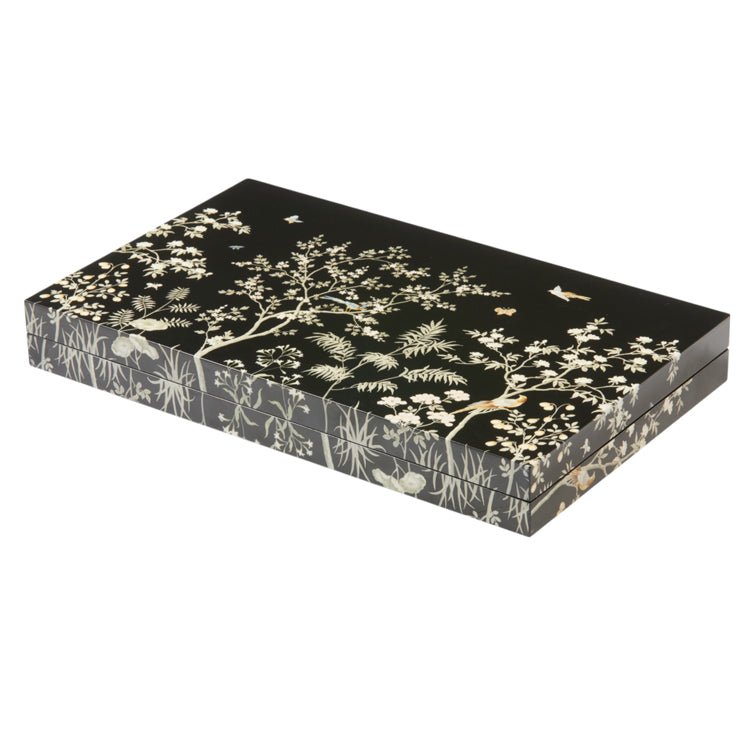 Black Backgammon Set - Mother of Pearl Backgammon Set – Addison Ross Ltd UK