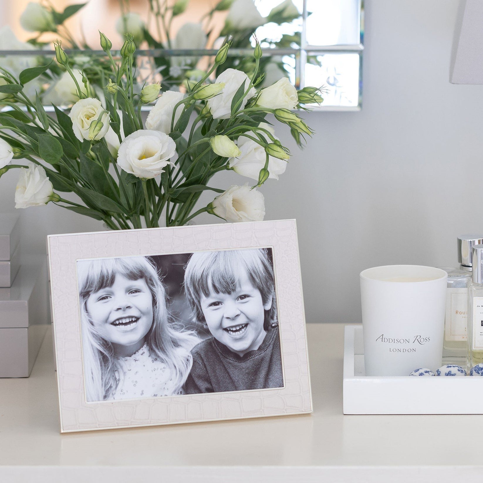 Cream Croc & Silver Frame – Addison Ross Ltd UK