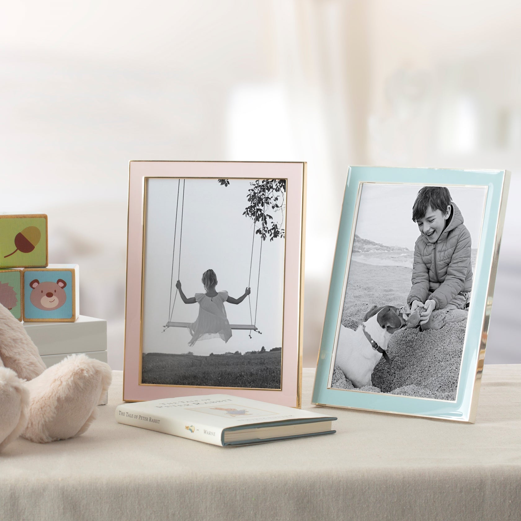 Powder Blue Enamel & Silver Frame – Addison Ross Ltd UK