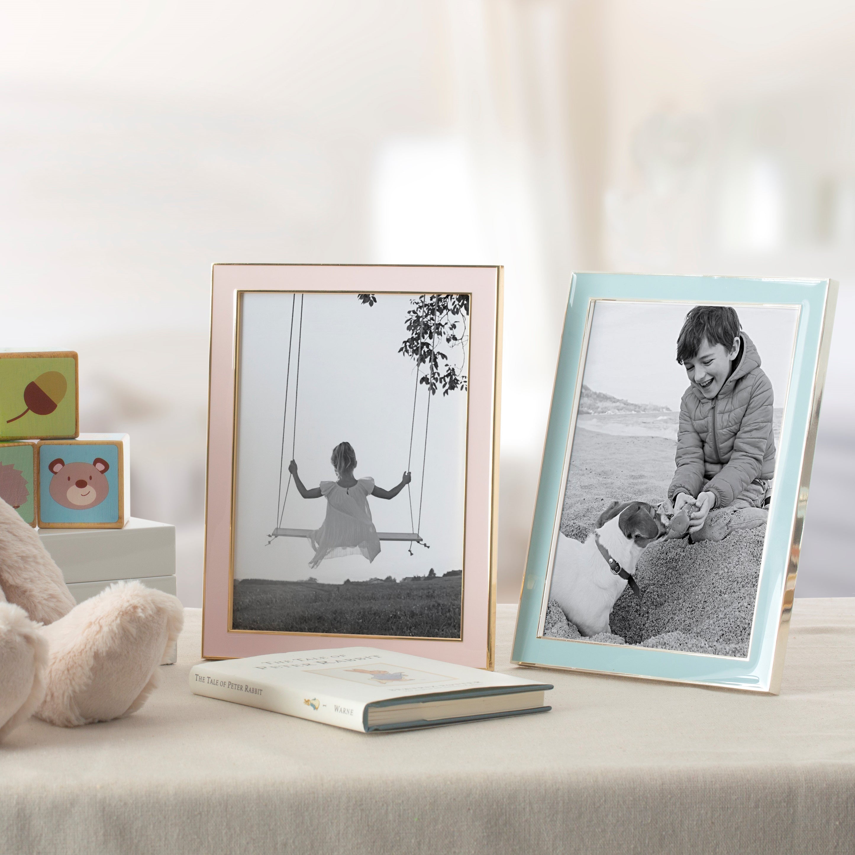 Powder Blue Enamel & Silver Frame – Addison Ross Ltd UK