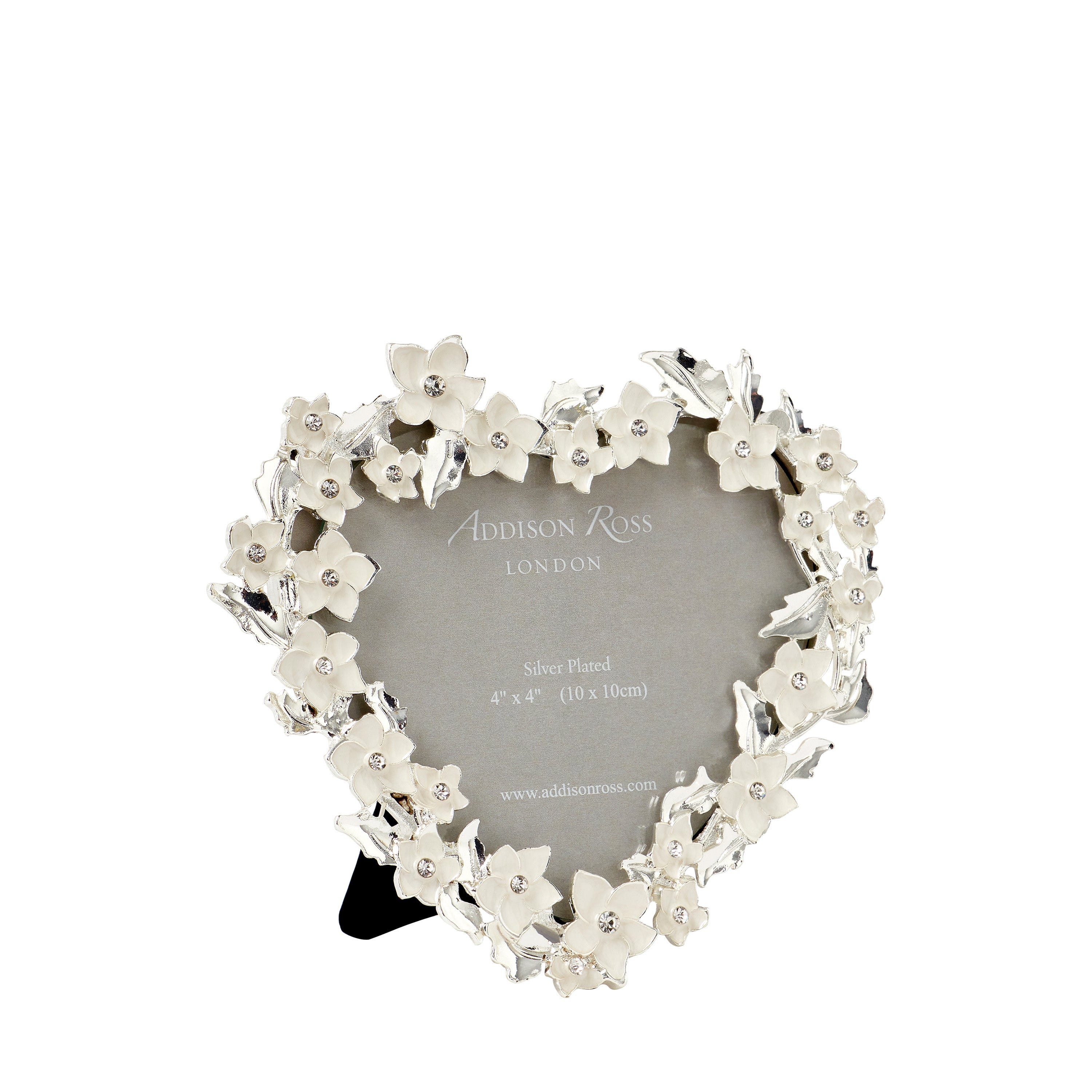 Silver & White Heart Flower Frame – Addison Ross Ltd UK