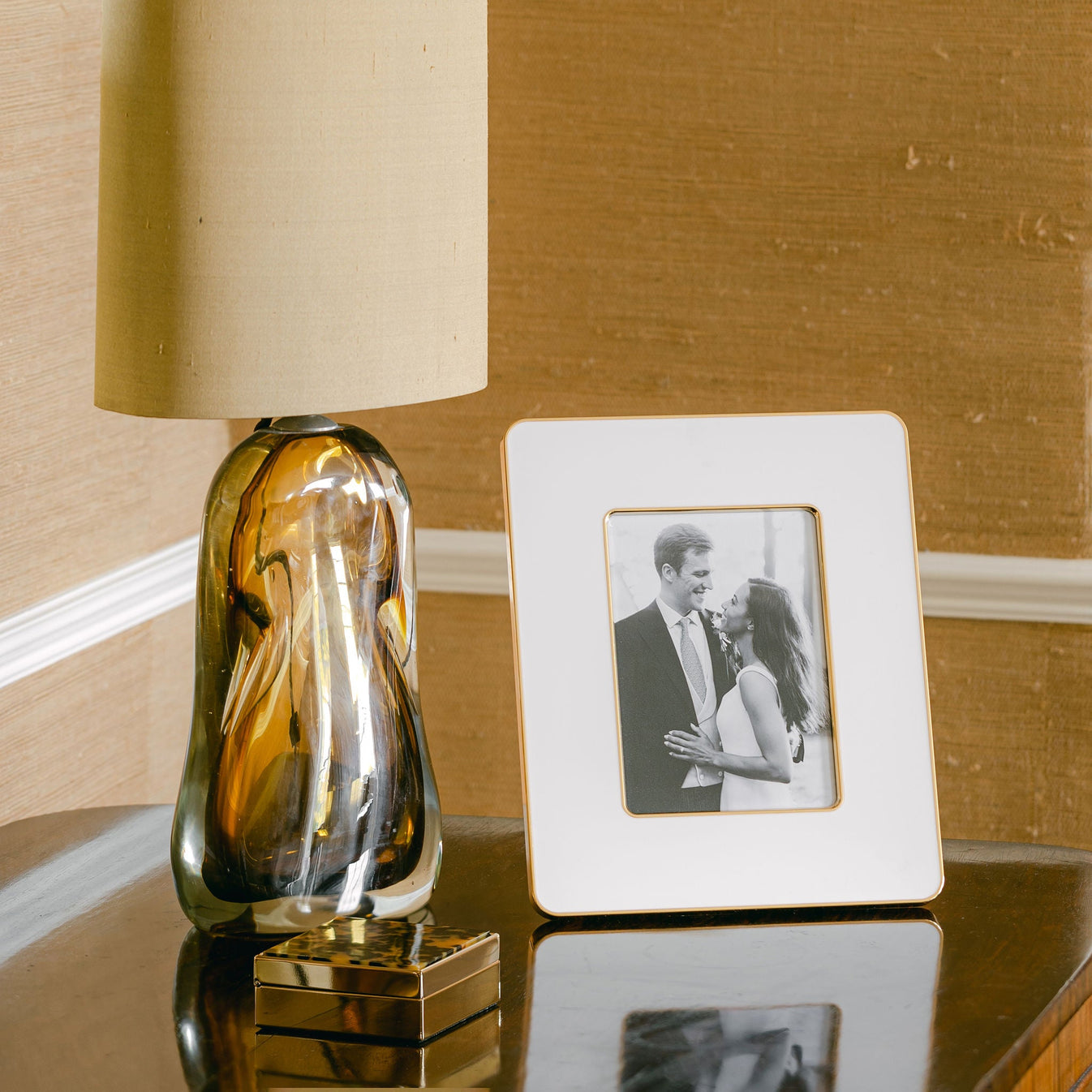 White & Gold Enamel Studio Photo Frame – Addison Ross Ltd UK