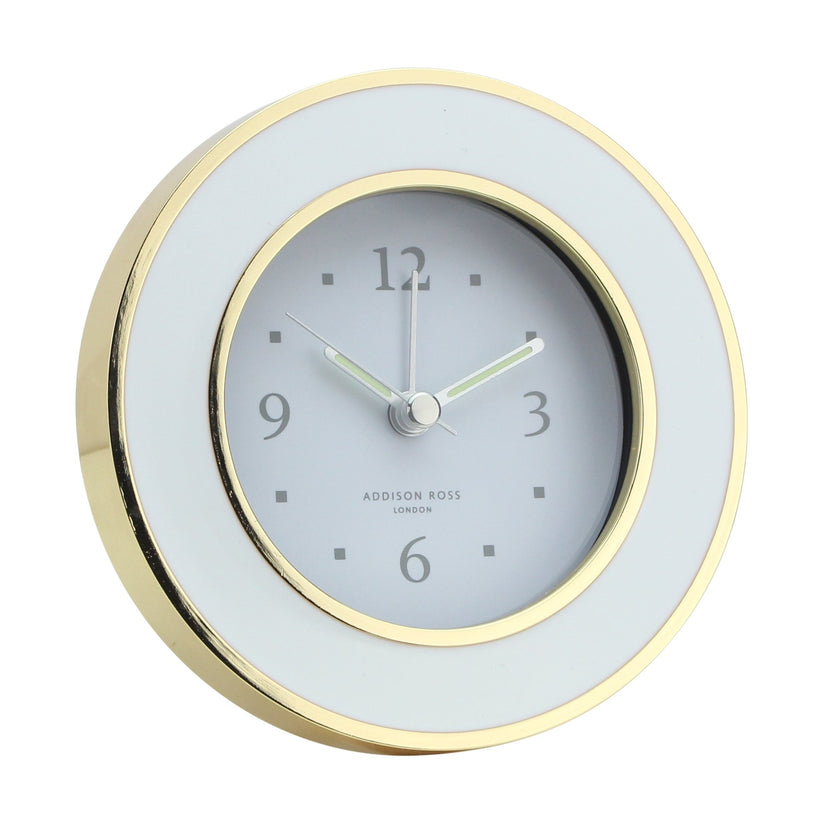 White & Gold Silent Alarm Clock – Addison Ross Ltd UK